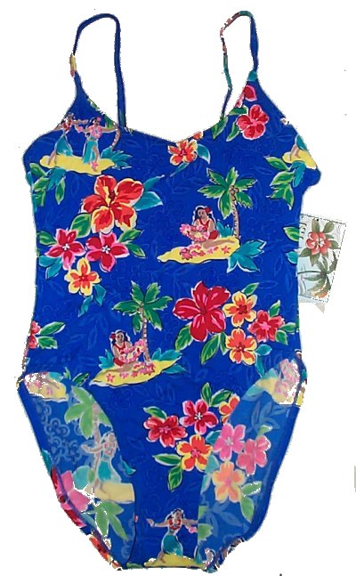 ISLANDER Wonderful Hawaiian Print 1 Piece Bathing Suit Swimsuit ...